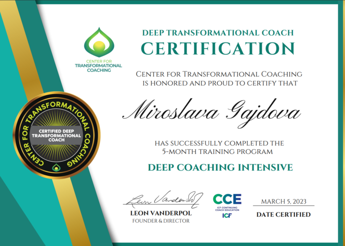 Certificate of DCI :: www.rozvisvojpotencial.sk